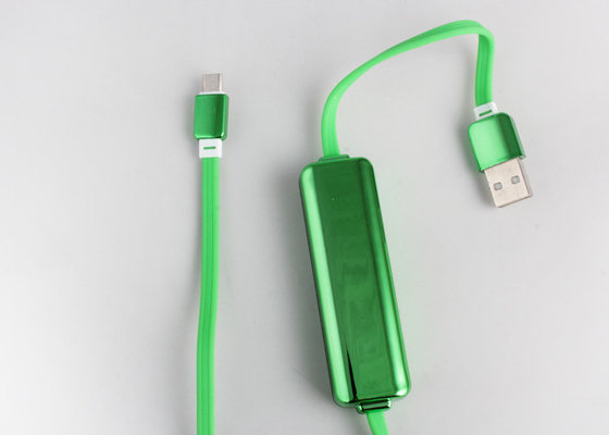3 Feet Flat Charging Cable , PVC Coated Cable With Power Bank Charging Cord