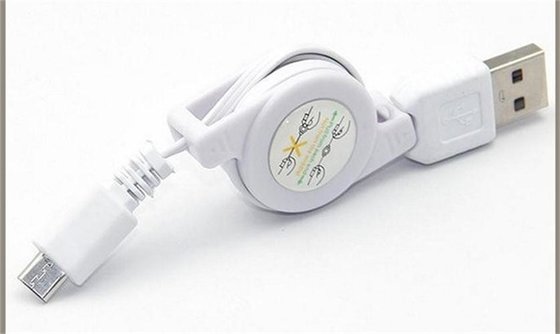 Multicolor Retractable USB Charging Cable , V8 Automatic Telescopic Charging Line
