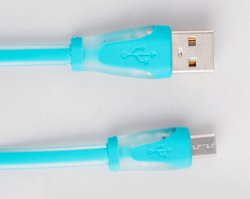 Visible Micro USB Light Up Cable High Speed Sync 1m With Multiple Color