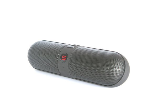 Black Portable Capsule Bluetooth Speaker With Radio Support TF Card
