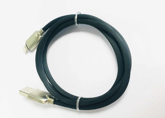 Black Soft PVC Charging & Sync Cable Lightning 3.3 Feet MFI Certified Cable For Iphone Sturdy