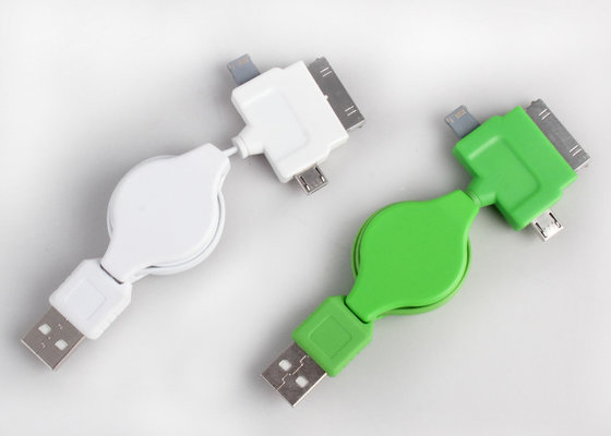 3 in 1 Universal Retractable Charging Cable 1m TPE USB for Mobile Phone