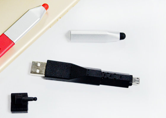 3 in 1 Micro USB Charging Cable with Stylus Function for Mobile Phones