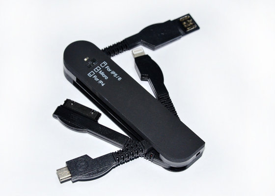 Army Knife 4 In 1 Multifunction USB Cable Micro / 4pin 10cm For Mobile