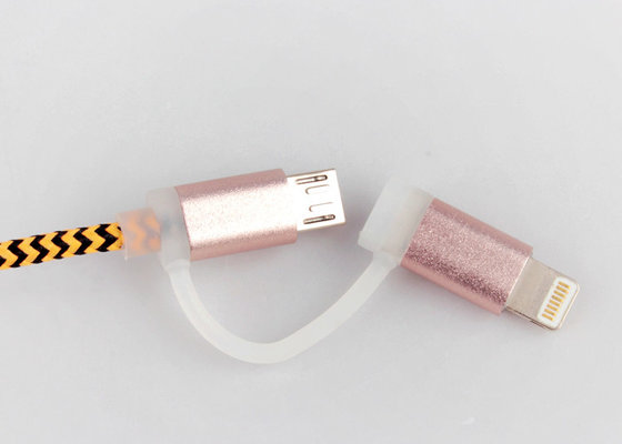 2A Multiple Color Multifunction USB Cable , USB C / Micro USB For Android