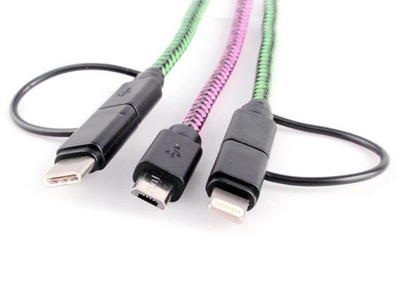 PVC Lightning USB Cord Micro / 8pin High Speed USB Cable For iPhone / iPad