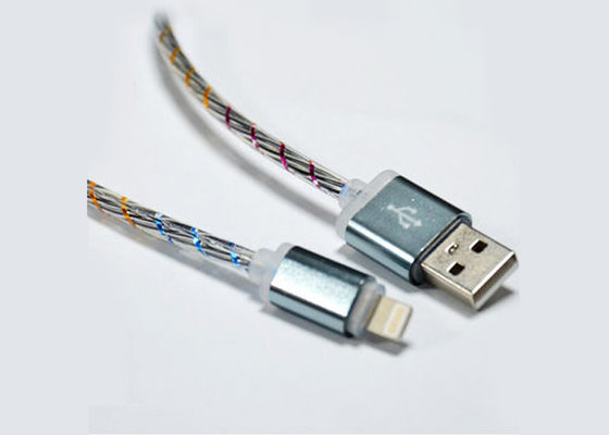 3ft Colorful LED Night Light Up Charging Cord 8 Pin Lightning / Micro To USB