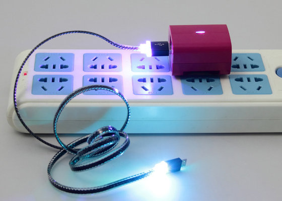 3.3ft Flat Led USB Light Up Charging Cable For Android Phone Sync And Charge