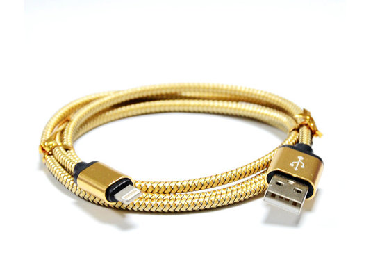 Metallic 2A MFI Certified Cable For Apple , Lightning iPhone MFI Charging Cable