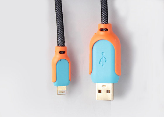 2 Color Tone Apple Certified MFI Lightning Cable , High Speed USB Cable