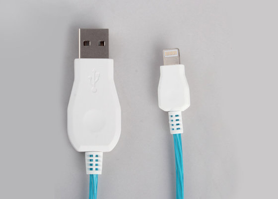 Data Sync And Charge MFI Certified Cable With Visible Flowing LED Light Up