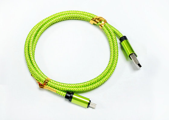 Gloss Fabric Braided Fast Charging Cord With High Speed Data Transmission