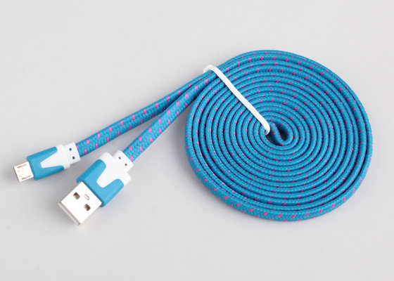 2 Color Tone Micro USB Charging Cable , Mirco To USB Flat Charging Cable