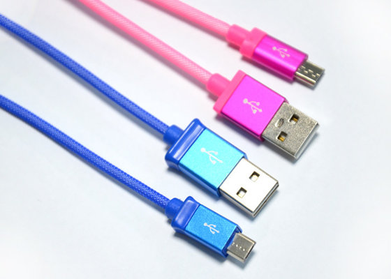 Android Metal Micro USB Charging Cable , Reinforced Quick Charge 3.0 Compatible