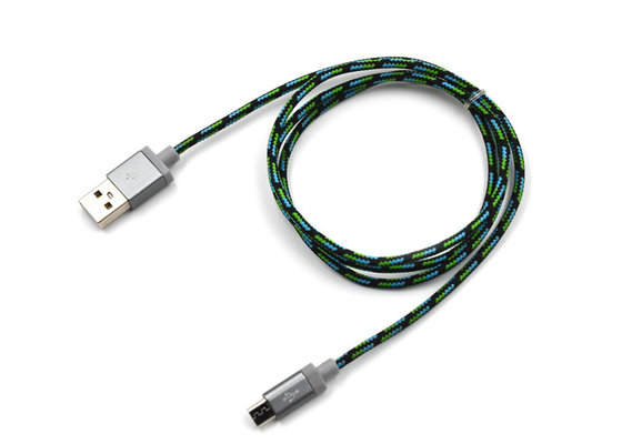 2A Fast Micro Usb Data Cable For Cell Phone / Round Braided Micro USB to USB