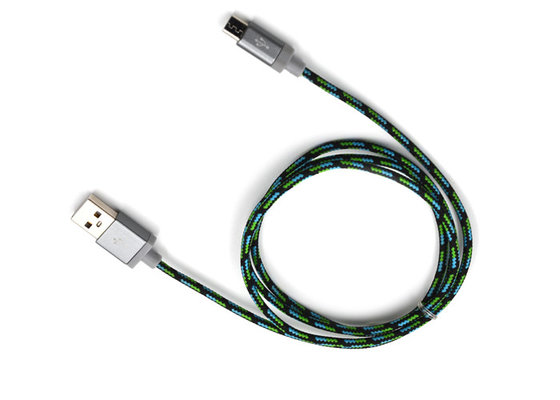 2A Fast Micro Usb Data Cable For Cell Phone / Round Braided Micro USB to USB