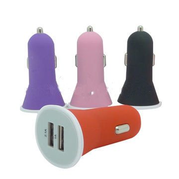 Mini Dual Universal Car Charger Adapter Portable / Colorful / Fast Charging