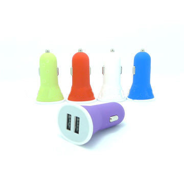 Mini Dual Universal Car Charger Adapter Portable / Colorful / Fast Charging