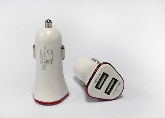 2.1A Double Usb Car Charger With DC 12V - 24V / 110 - 220V Input Fast Charging