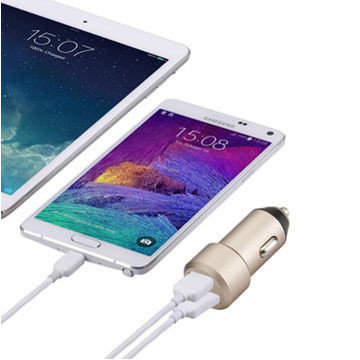 Fast Charging 3.0 2 Port Car Charger Adapter , 2.1A Cell Phone Car Charger