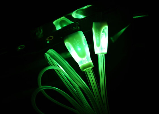 Blue Color Night Light Up Micro USB Charging Cable For Android Phones