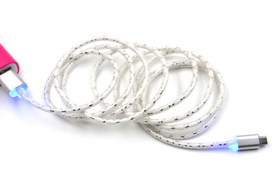 Visible Flowing Current Light Up Cord LED Luminescent Long Charging Cable