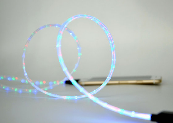 Multiple Colors Light Up Usb Cord , LED Light Up Charging Cable For Android