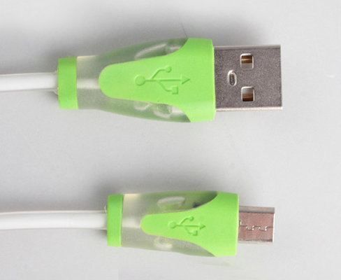 Visible Micro USB Light Up Cable High Speed Sync 1m With Multiple Color