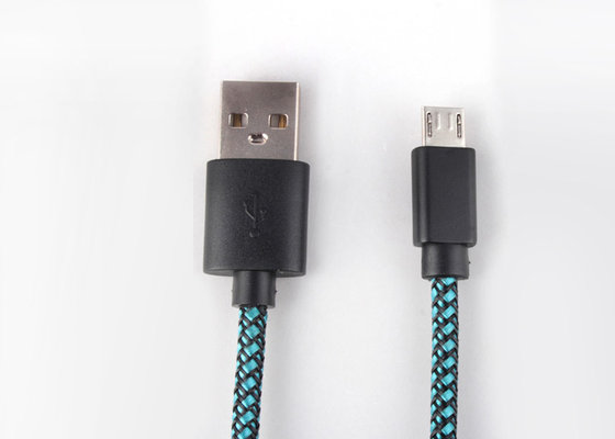 Red Nylon Braided Charging Cable For Android  Galaxy, Sony, Motorola Etc Devices