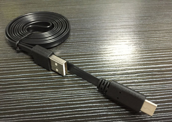 Black 6 feet Micro USB Charging Cable , A Male To Micro B / USB 2.0 / Round