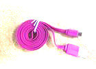 Flat Noodle 2A Micro To USB Cable For Mobile Charging In Multiple Color