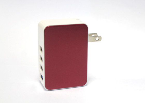 FCC Certified Portable Multi USB Wall Charger Multiple Colors For Mobile Phone