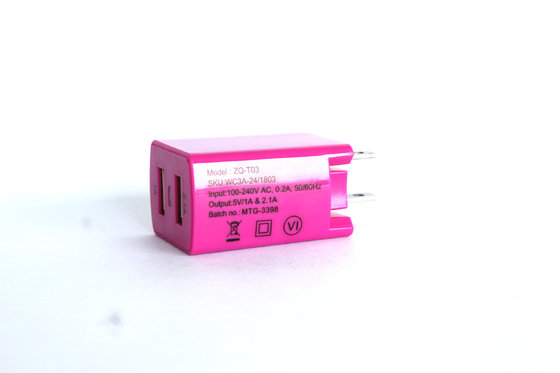 UL Certified Universal Wall Charger Adapter 2.4A 24W Dual USB Port for US EU