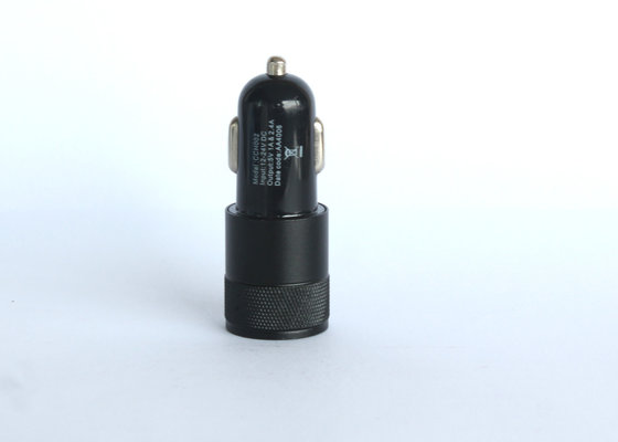 High Speed Double USB Car Charger Adapter for iPhone  2 USB port black color