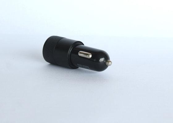 High Speed Double USB Car Charger Adapter for iPhone  2 USB port black color