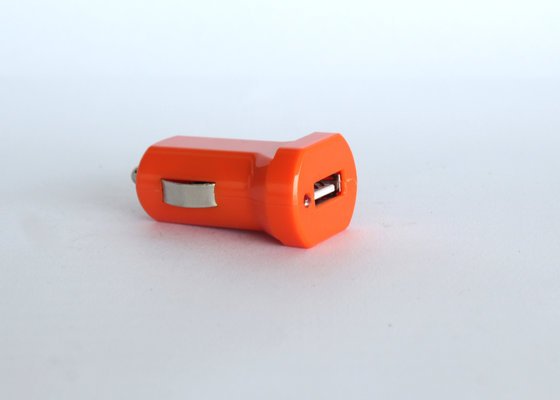 1.1A 5V USB Mini Fast Charging Car Charger Universal With 1 Port Orange Color