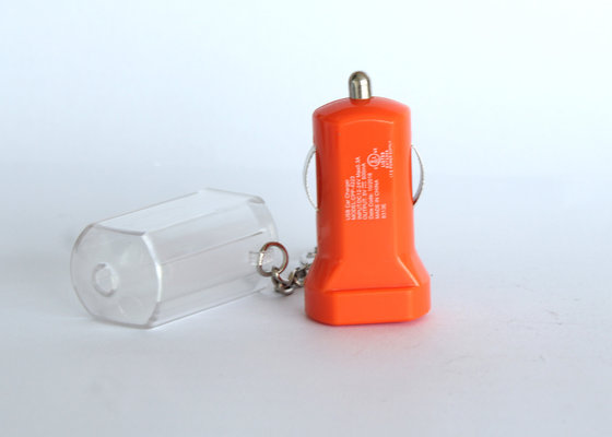 1.1A 5V USB Mini Fast Charging Car Charger Universal With 1 Port Orange Color