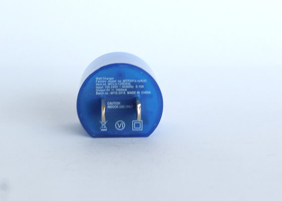 Flashing Light Up Single USB Wall Charger 1A 5 Volt Output Multicolor