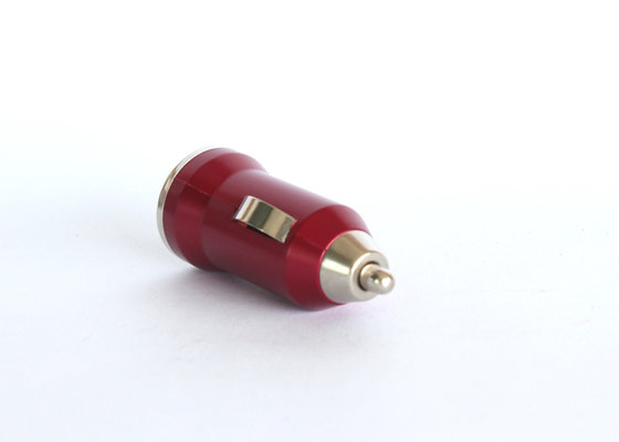 Red Single Port 1A 5V Mobile Phone Car Charger USB 2.0 With CE Certification