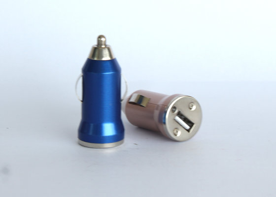 Quick 2.0 Car Charger Adapter Single USB Port In Blue Color DC 12V - 24V
