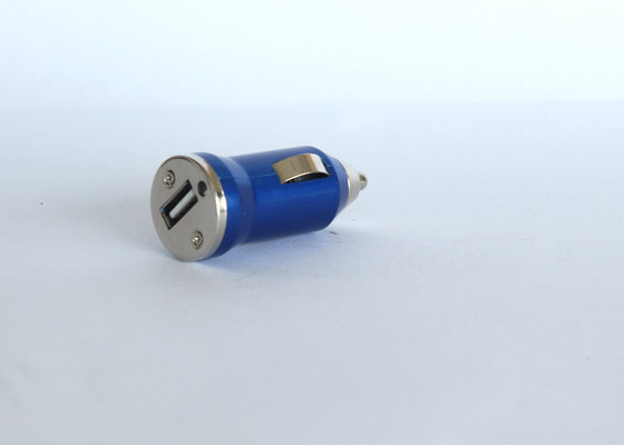 Quick 2.0 Car Charger Adapter Single USB Port In Blue Color DC 12V - 24V