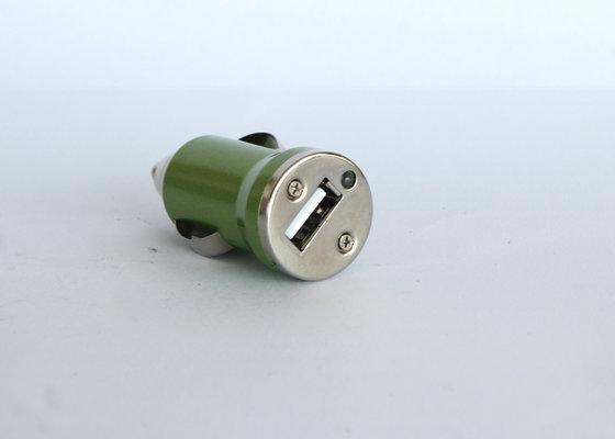 Quick Car Charger Adapter Single USB Port Green Color In Car USB Adapter