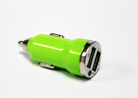 Classic 2.1A 12V - 14V Bullet Mobile Car Charger With 8 Pin Dual USB Port