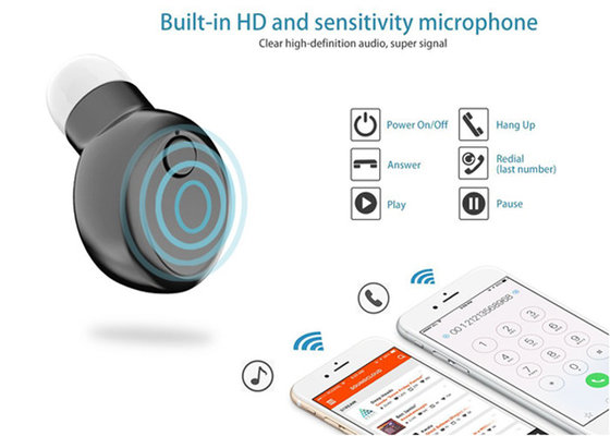 Invisible Wireless Bluetooth Earbuds Headphones , 40mAh Bluetooth Wireless Earbuds