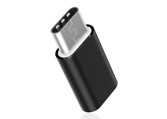 Black Type C Cable Adapter , ACO - 002 Micro USB to USB C Adapter