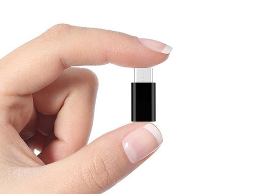 Black Type C Cable Adapter , ACO - 002 Micro USB to USB C Adapter