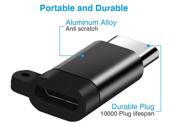 Aluminum Type C Cable Adapter USB C to Micro USB Adapter Convert Connector