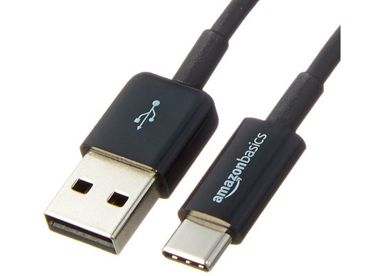 6 Feet USB Type C Cable To USB A 2.0 Male 2A Fast Charging Black / White