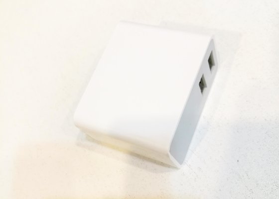 Two - Port USB Portable Travel Wall Charger 5V / 3.4A White Shrink Plug