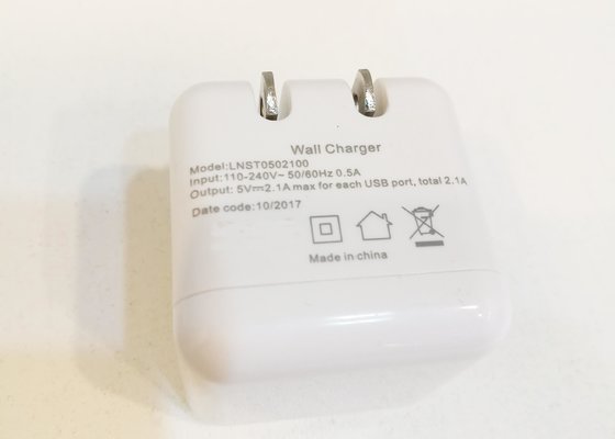 PC / ABS Material 2 Port Usb Wall Charger / Travel Charger Adapter